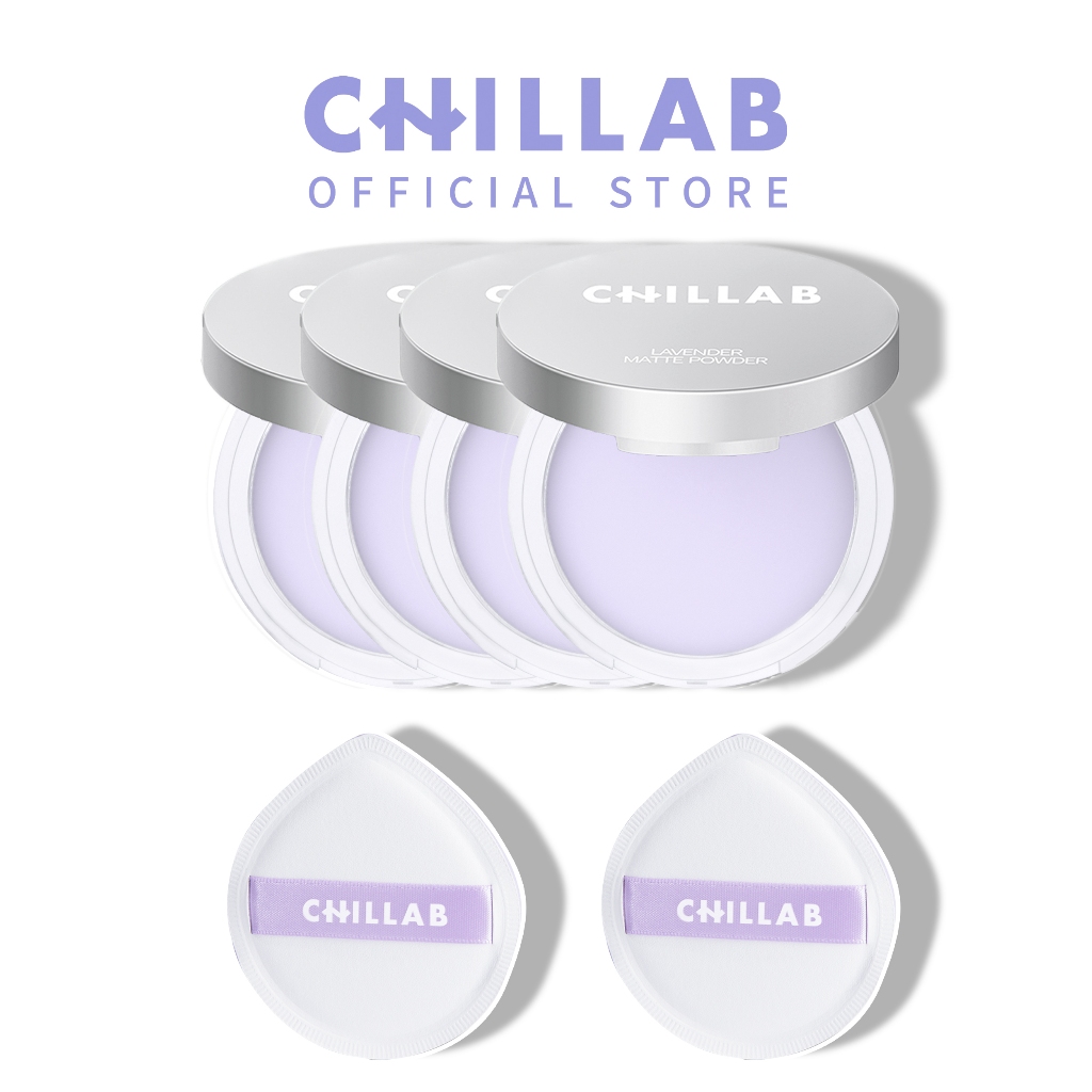 Chillab Set - Lavender Matte Powder (4 Pcs) + Max Cloudy Puff (2 Pcs ...