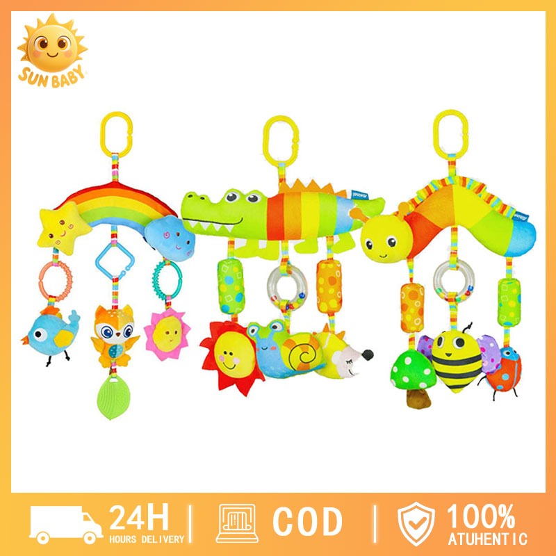 Baby Hanging Toy Car Seat Toys for Baby Soft Toy Animal Stimulate Baby ...