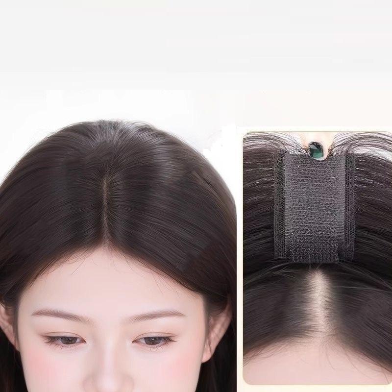 Parting Line Sticker Touch Fastener, 100% Human Hair Hairline Topper ...