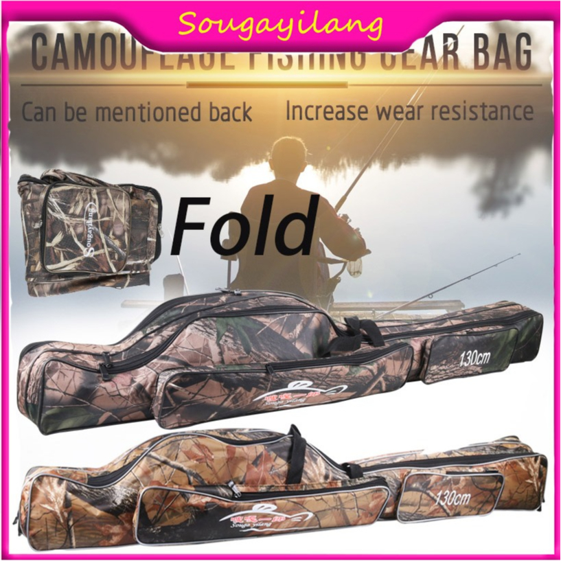 Sougayilang 80-130 CM Square Fishing Bag Black Foldable Fishing Rod Bag ...