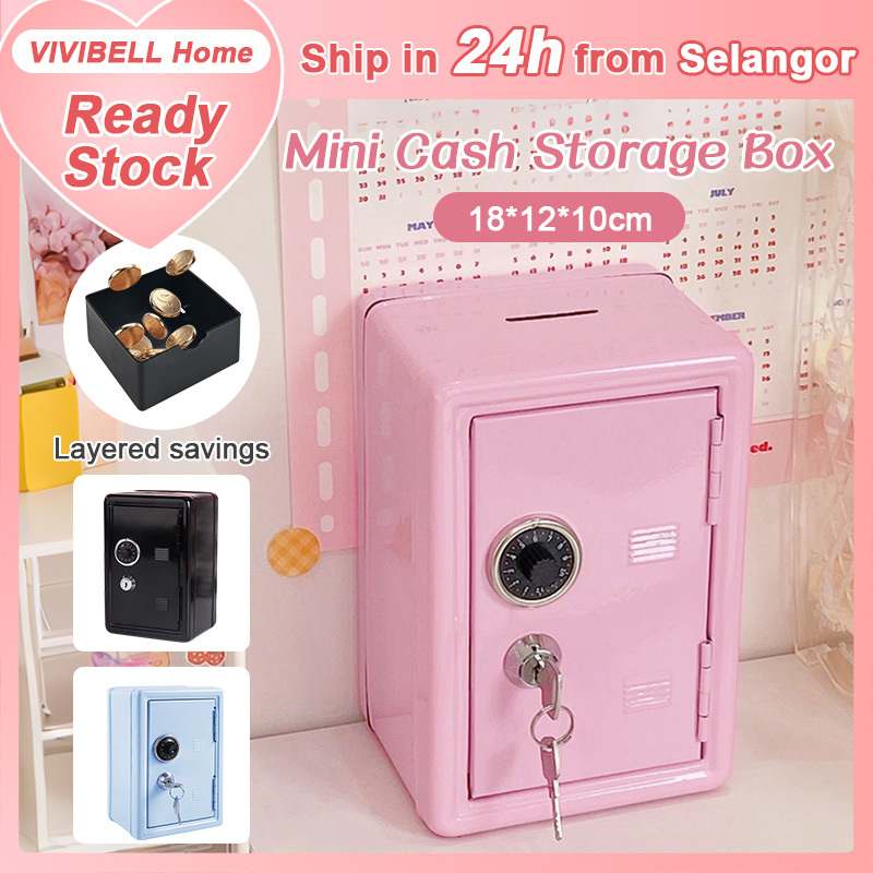 【Ship In 24H】Safety Box Portable Safe Box Mini Safe Box With Key Kids ...