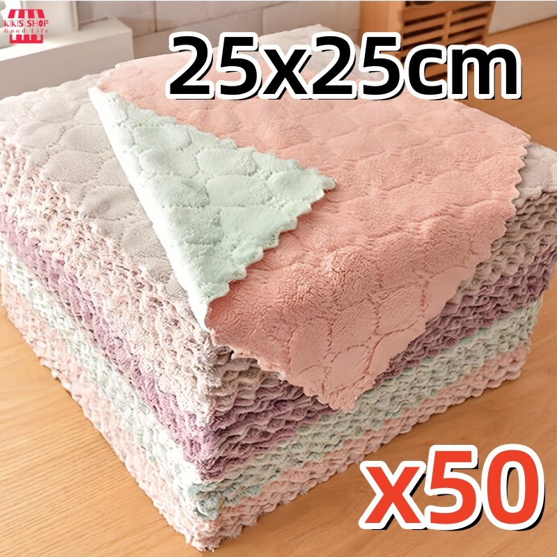 25x25cmDish towel10/30/50 Kitchen Towel Microfiber SuperAbsorbent ...