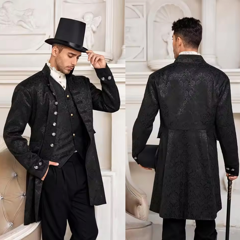 Medieval Jacket Pirate Viking Renaissance Costume Formal Tailcoat ...