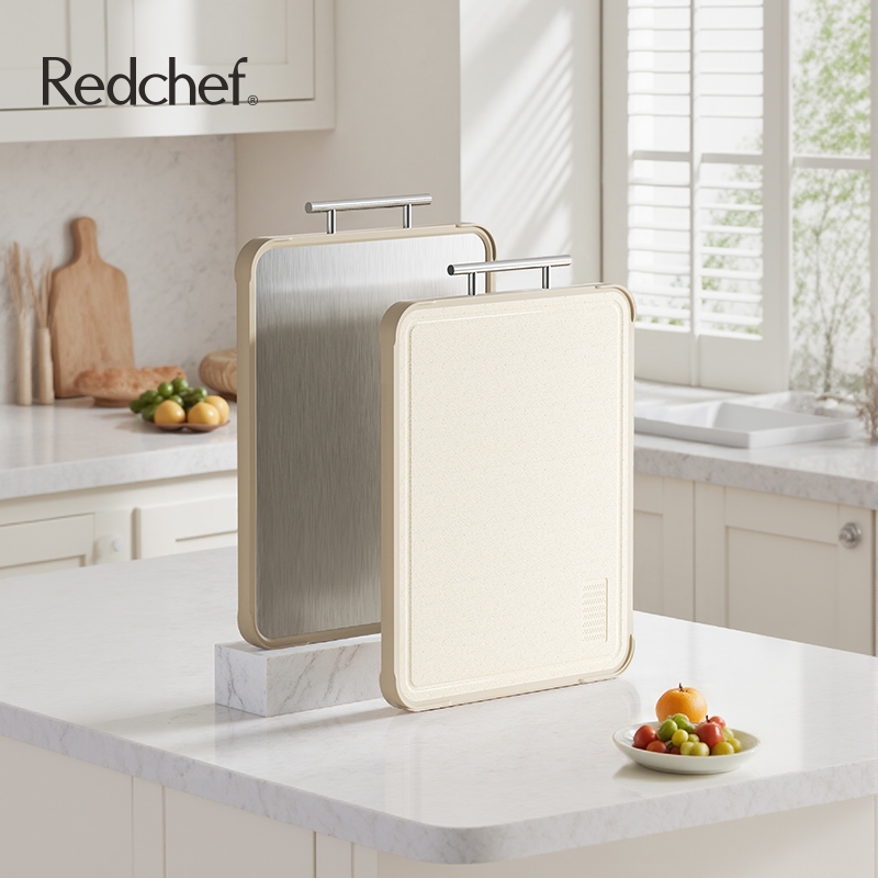 Redchef Double-Sided Stainless Steel Chopping Board Anti-Bacterial Anti ...