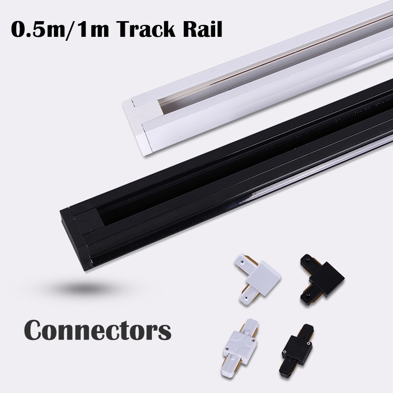 1M Track Light Rail Led track Lamp Accessory Straight Connectors For ...