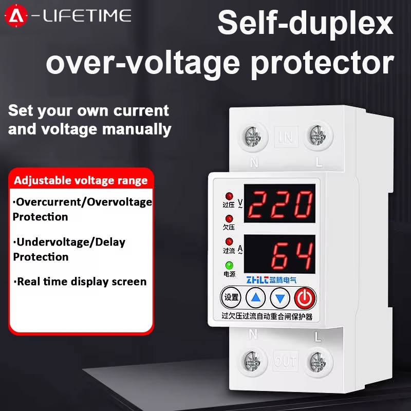 Power Protection Device 220V 63A Digital Display Intelligent Adjustable ...