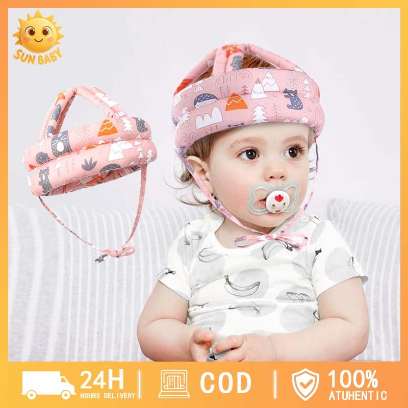 Baby Anti-Fall Head Protection Adjustable Soft Safety Baby Helmet ...