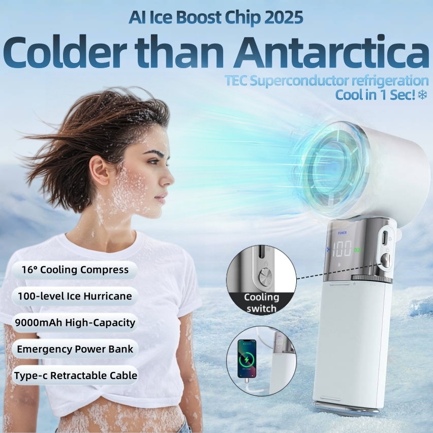 [Expensive But Amazing] Handheld Fan With Retractable Cable Power Bank ...