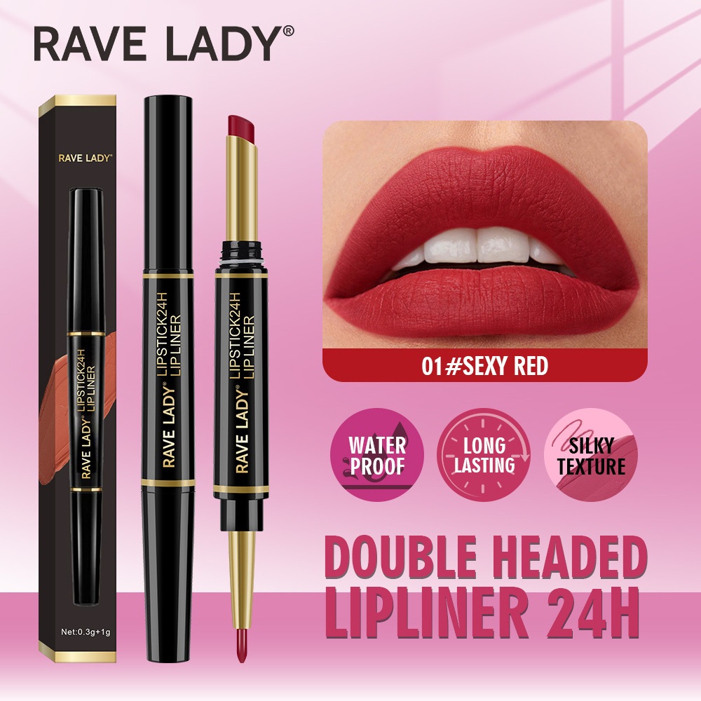 RAVE LADY Double-ended matte lipstick lip liner waterproof and long ...