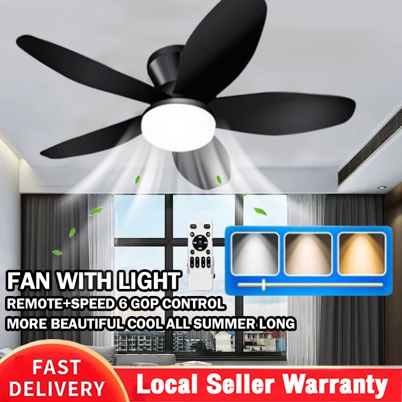 Ceiling Fan Kipas Siling With Light 52''/25''/42'' inch Cooling Fan 6 ...