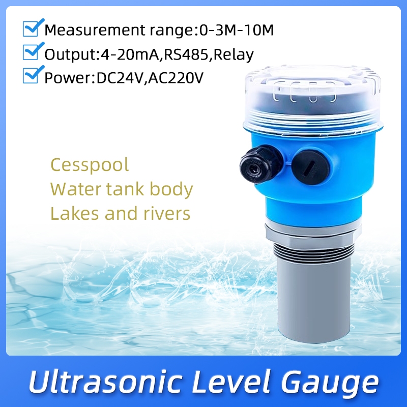 Ultrasonic Level Gauge River Lake Water Tank 0-10M Water Level Sensor 4 ...