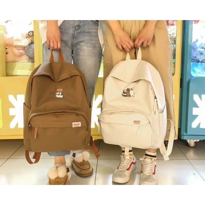 SPAO We Bare Bears Bags Casual Women Backpacks School Bag Bear Bag ...