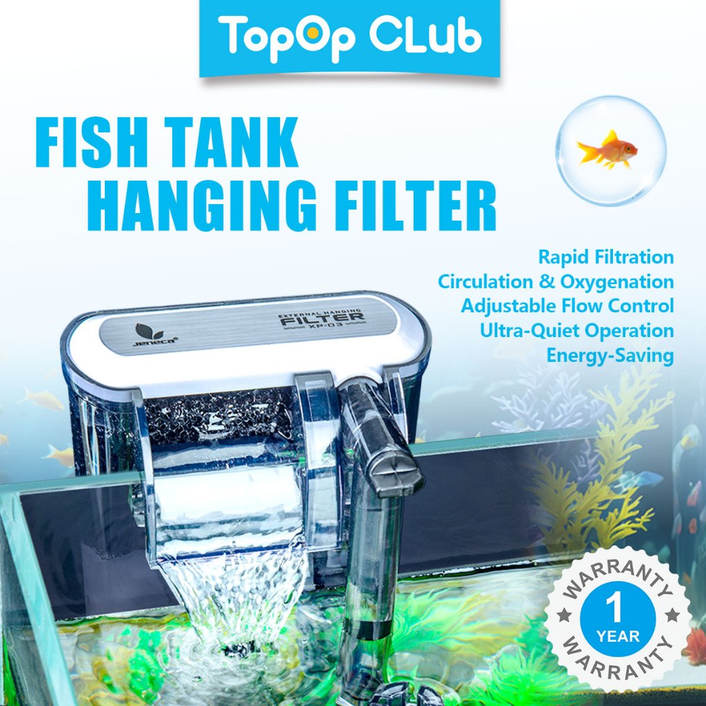 TOPOP Fish Tank Slim Hang-On Filter Water Purification Circulation ...
