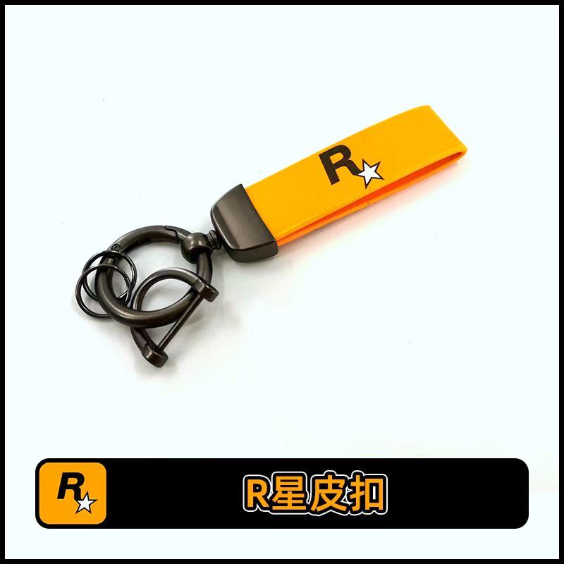 1 PC GTA5 Japan JDM Car Keychain R Star Keyring JDM Speed Racing Key ...