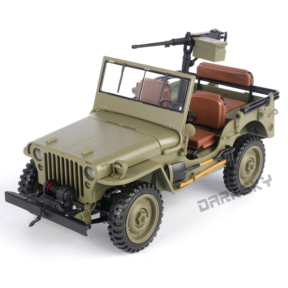 HG4-58 Willys 1/14 RC Electric Remote Control Model Car MINI Simulation Military Truck Aldult ...