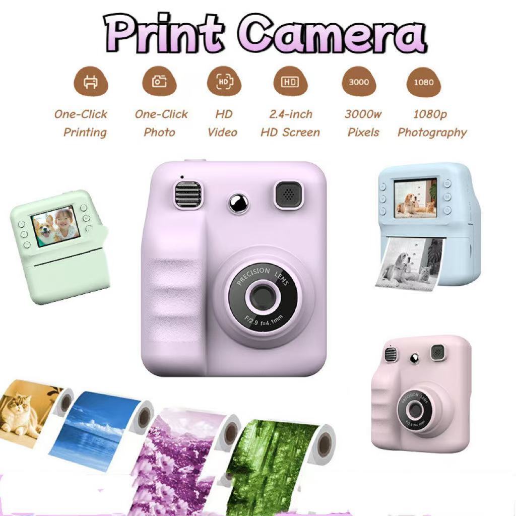 Children Mini Digital Camera Photo Instant Print Photography Video ...