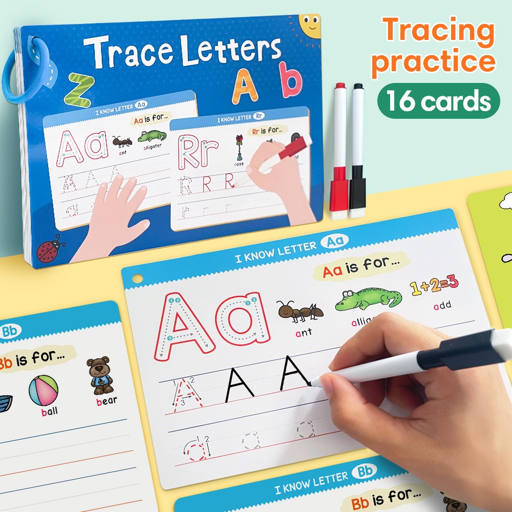 Alphabet Dry Erase Flashcards, Handwriting Practice Learning Tracing ...