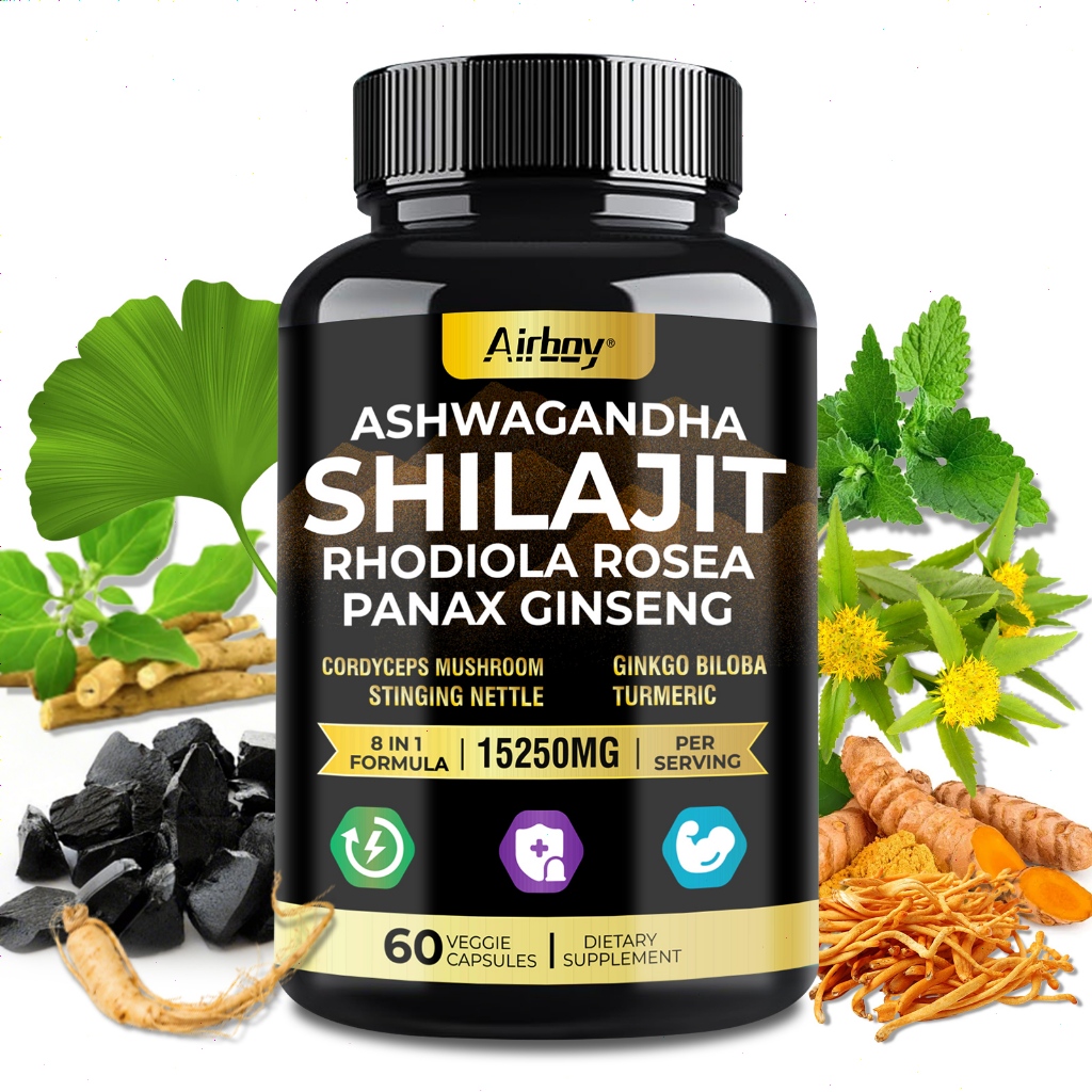 Shilajit Pure Himalayan Supplement 60 Capsules - Premium Shilajit ...