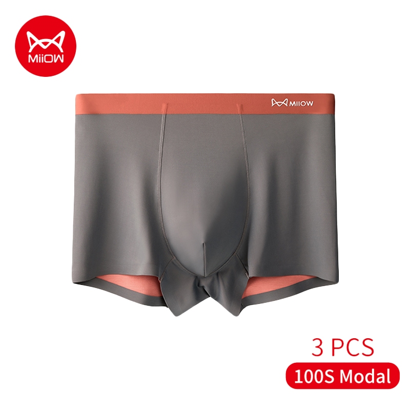 MiiOW 3Pcs Red Modal Men's Panties Boxers Underpants Lucky Underwear ...