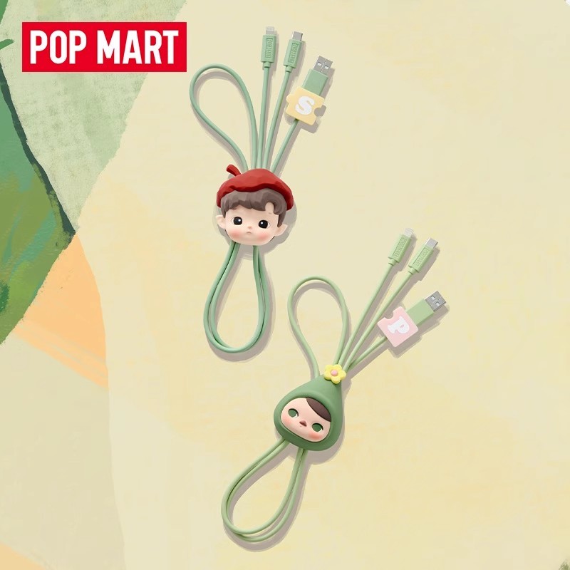 P POPMART Small Hand Drawn Small Hand Series 2 in 1 Data Cable Mystery ...