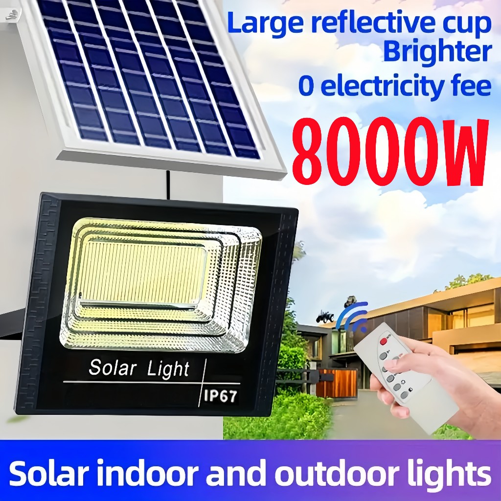 Solar Light Outdoor Lighting 8000W IP67 Waterproof LED Outdoor Lights Solar Spotlights Lampu ...