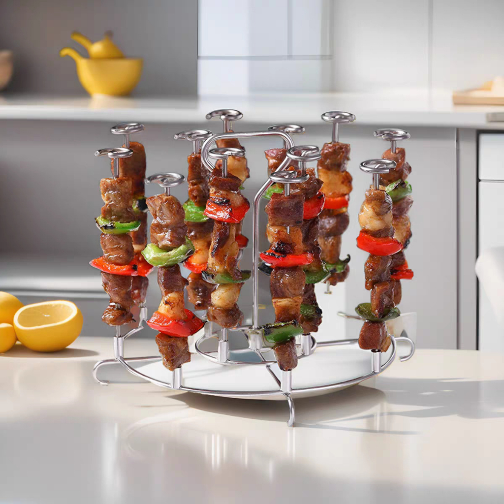 304 Stainless Steel Air Fryer Kebab Rack - Vertical Skewer Stand for ...