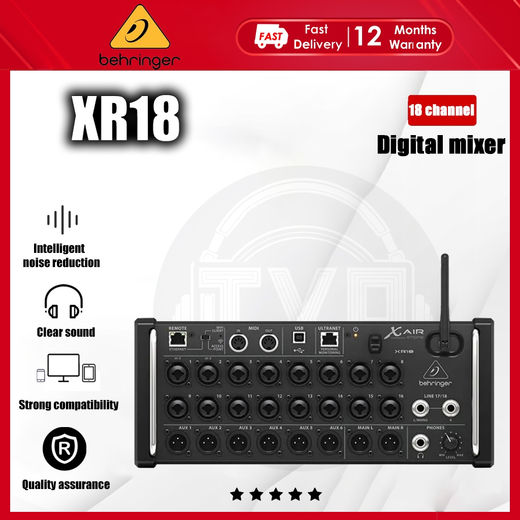 Behringer Digital Mixer Air XR18 Rack Mount Professional Digital Mixer ...