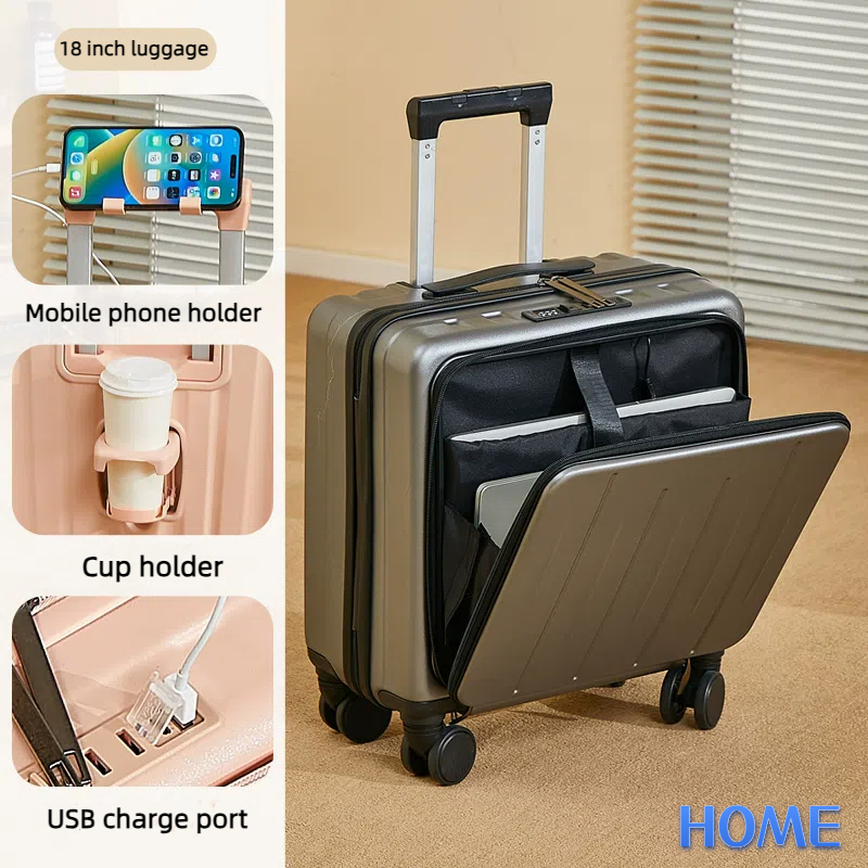 Luggage 18-inch Front Opening Suitcase | Business office travel ...
