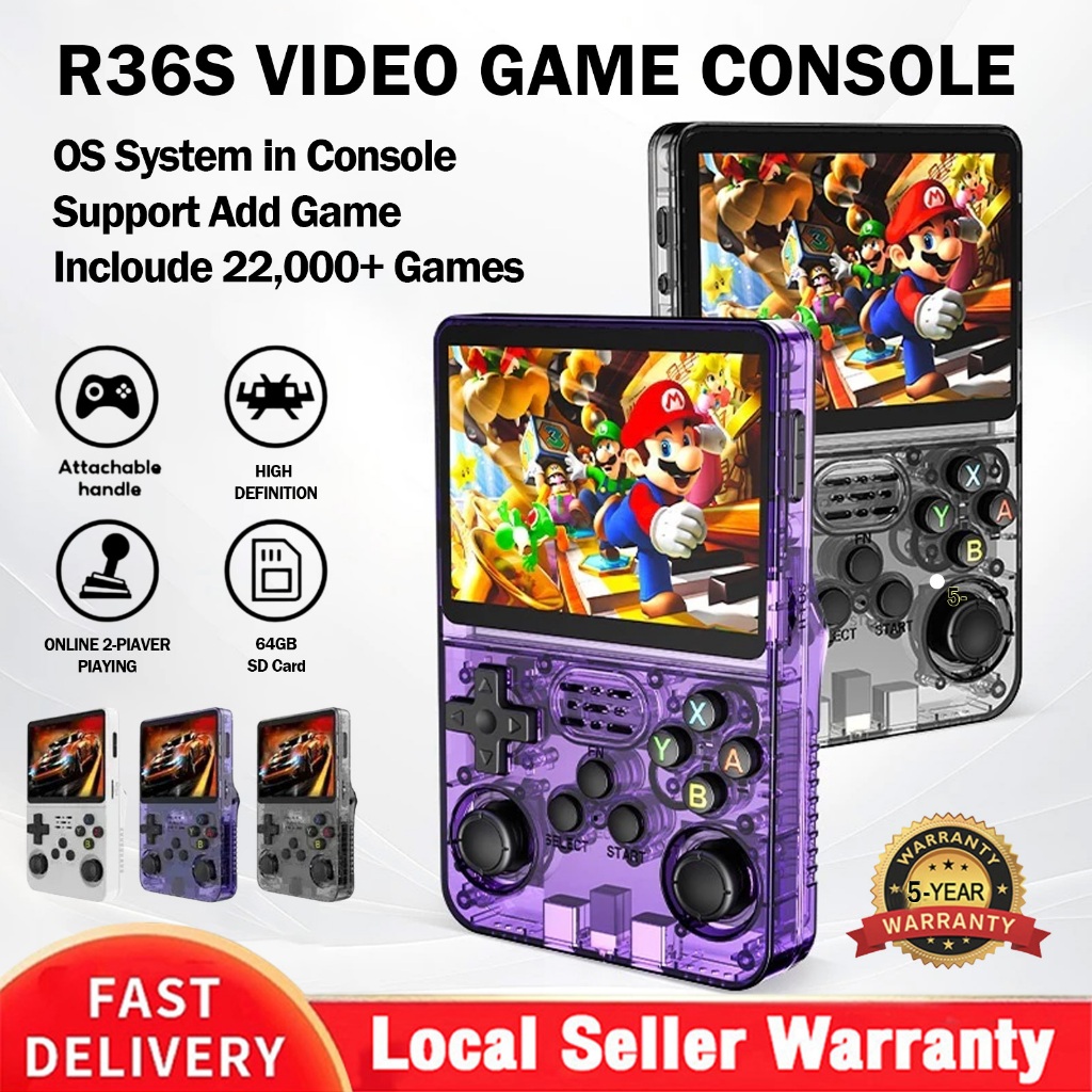【5 Years Warranty】Game Console R36S Video Handheld Console 22，000 ...