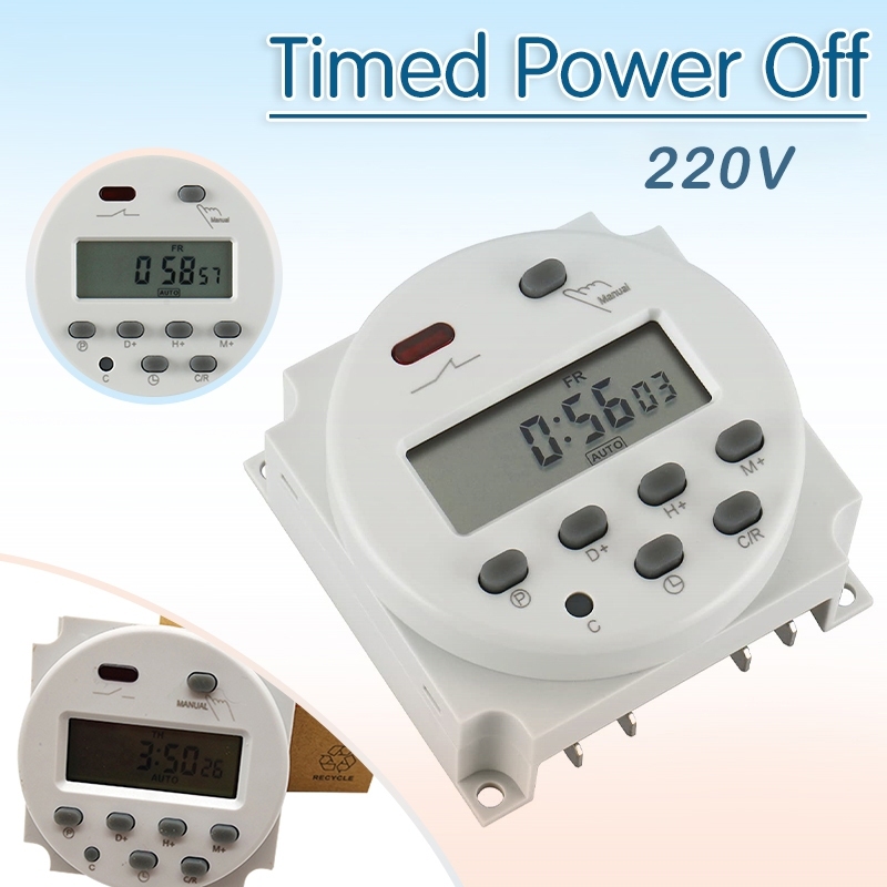 Digital Timer AC 12V LCD Display programmable Timer Switch Relay | Shopee Malaysia