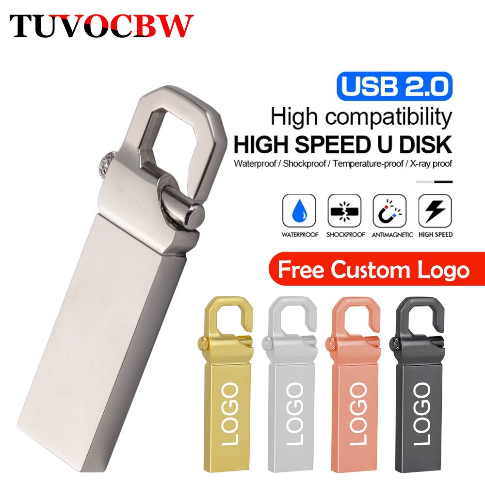 Free Custom Logo）Free Key Chain USB 2.0 Flash Drives 64GB Memory Stick ...