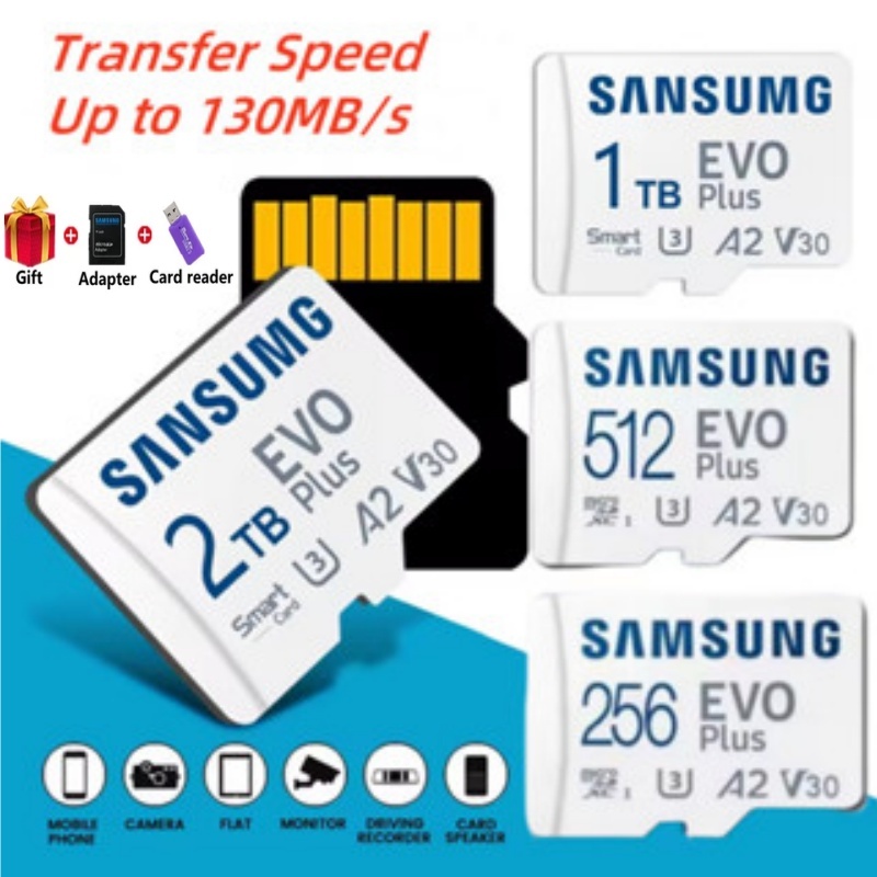 2TB Micro TF card Mini Memoria SD storage card 512GB/1TB EVO Plus U3 ...