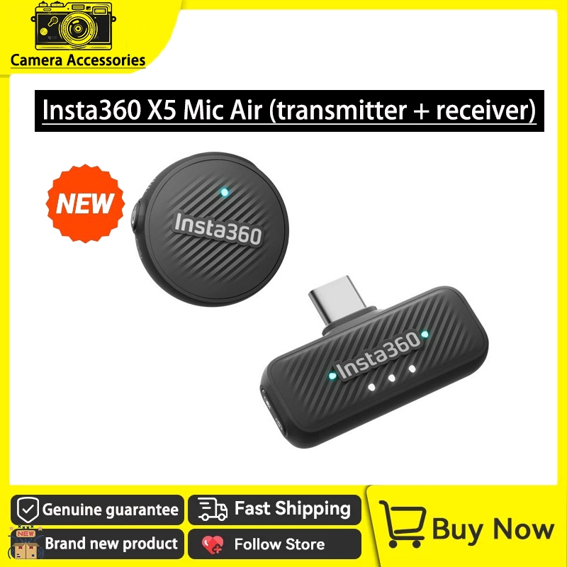 Original New insta360 X5 Mic Air (transmitter+receiver) recording and ...