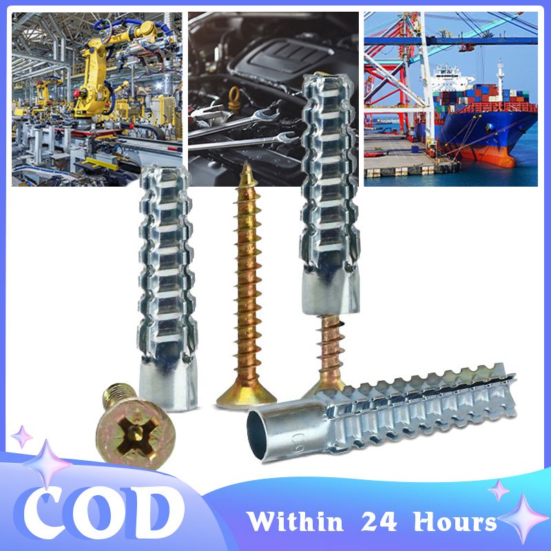 100 Sets Metal Wall Plug Expansion Bolt Expansion Bolt Pipe Column ...