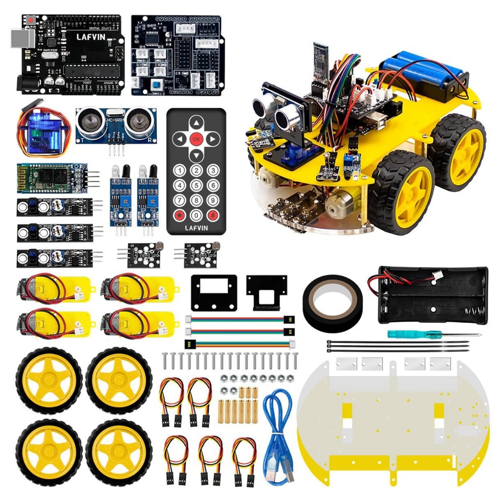 LAFVIN Arduino Smart Robot Car Kit Set for Arduino UNO R3 with Line-tracking Complete Tutorial ...