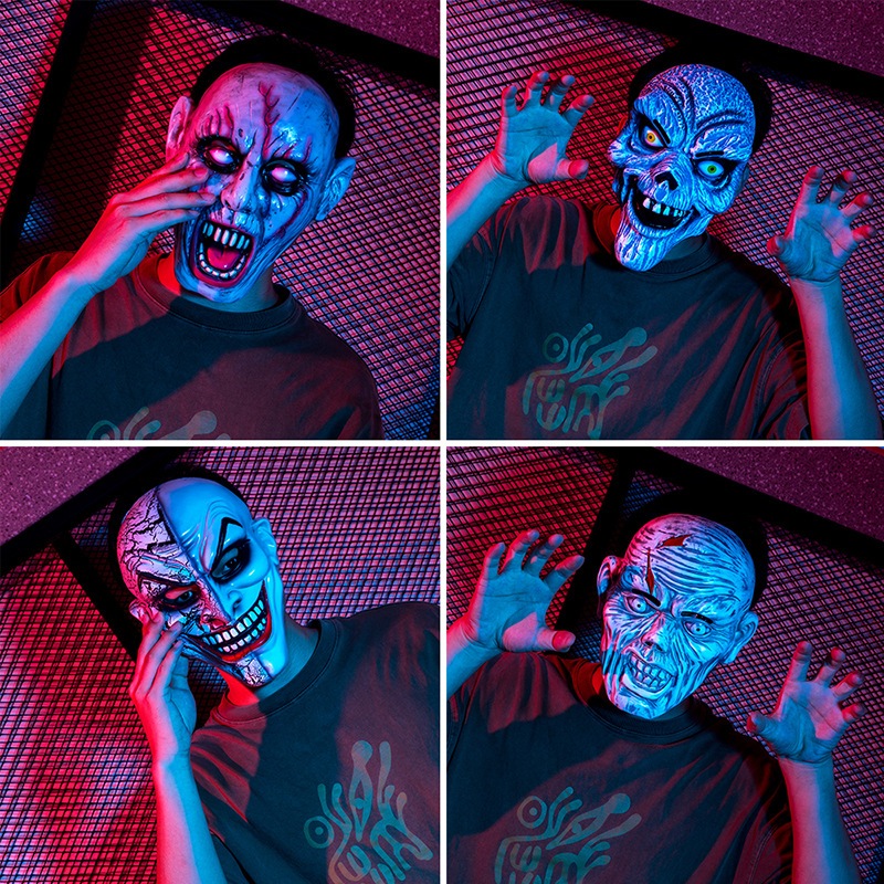 Halloween Horror Mask Funny Party COS Haunted House Secret Room npc ...