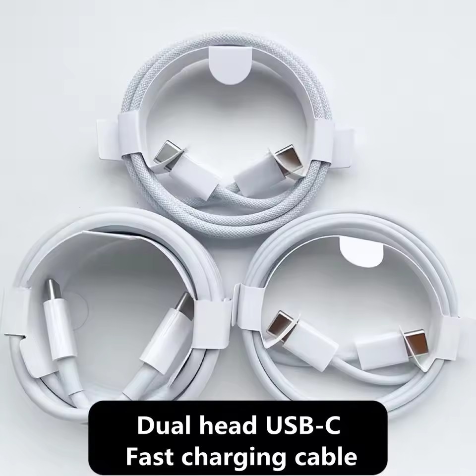 60W Dual Type C Cable Data Line For iPhone 16 15 Pro Max Plus Xiaomi ...