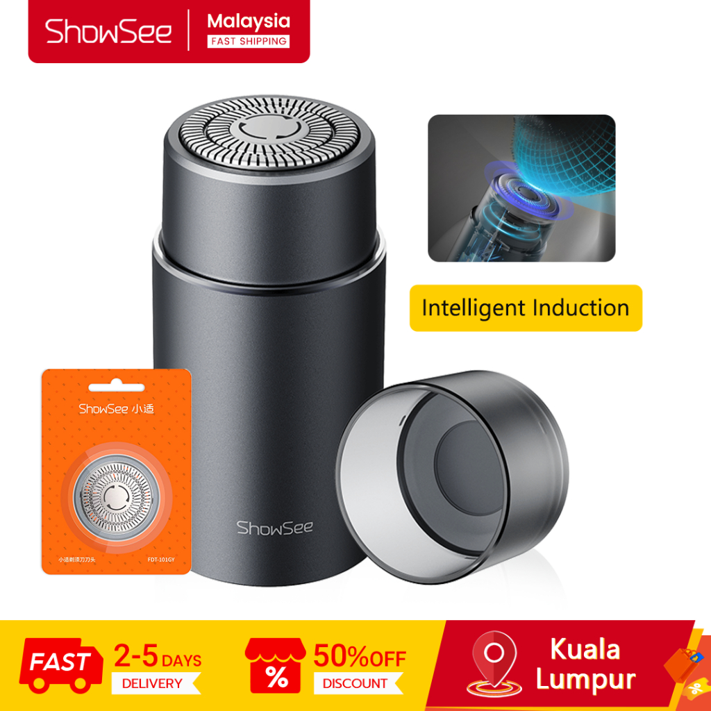 ShowSee Electric Shaver Smart Sensor Waterproof Wireless Mini Electric ...