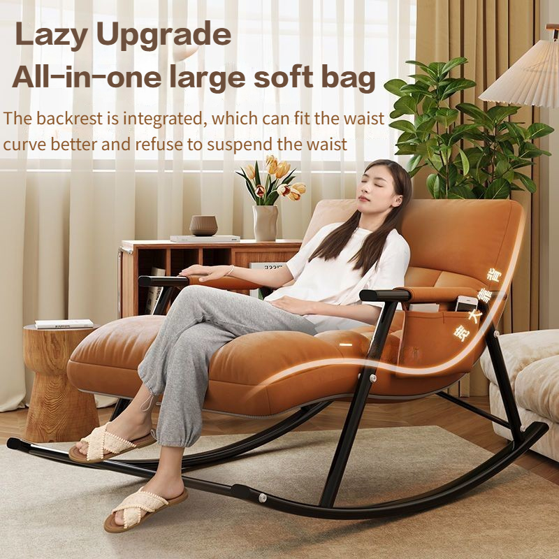 Rocking Chair Nap Reclining Chair Household Lazy Balcony Sofa Chair ...