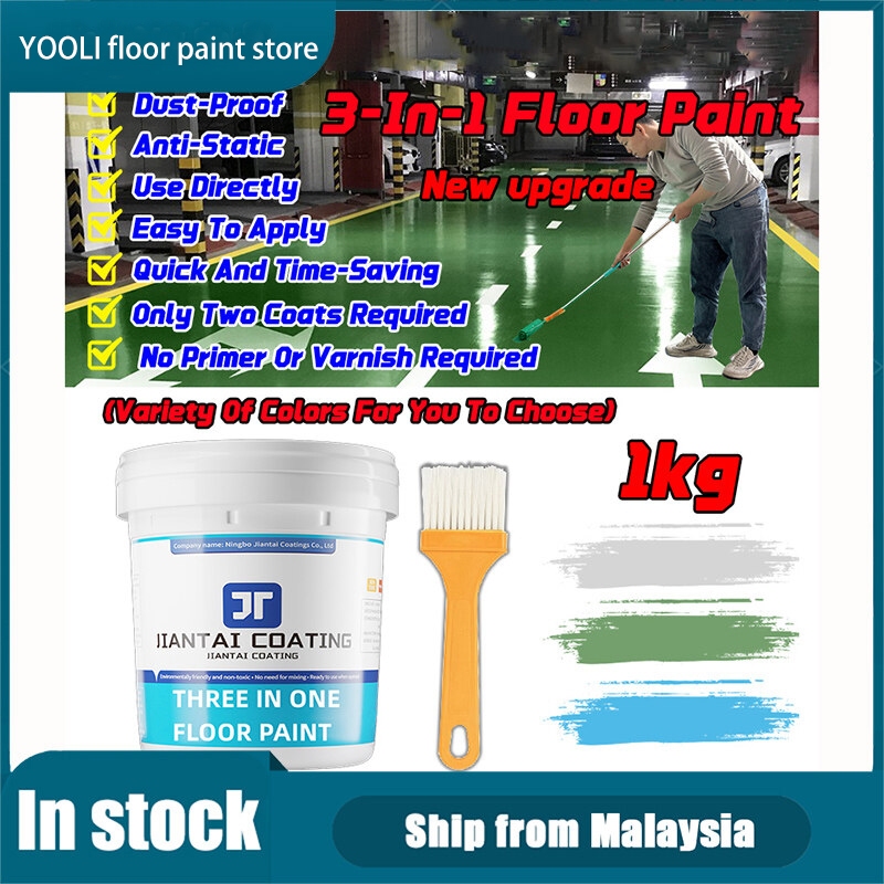 Quick Drying！Epoxy floor paint waterproof 2KG epoxy flake coating set ...