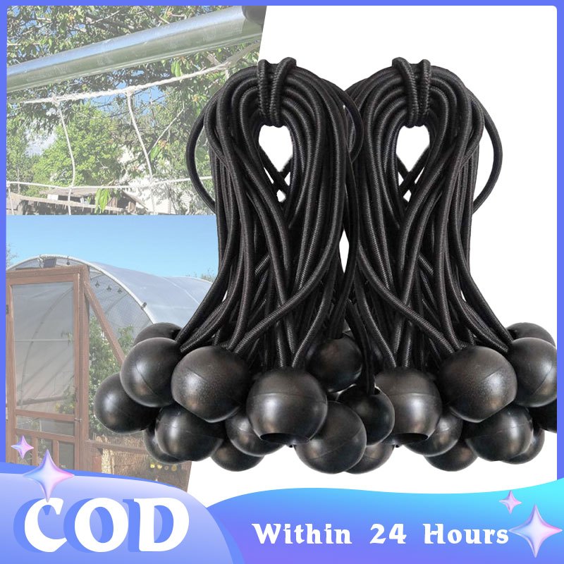 20Pcs Bouncy ball rope Elastic Bungee Cord tent fixed ball rope ...
