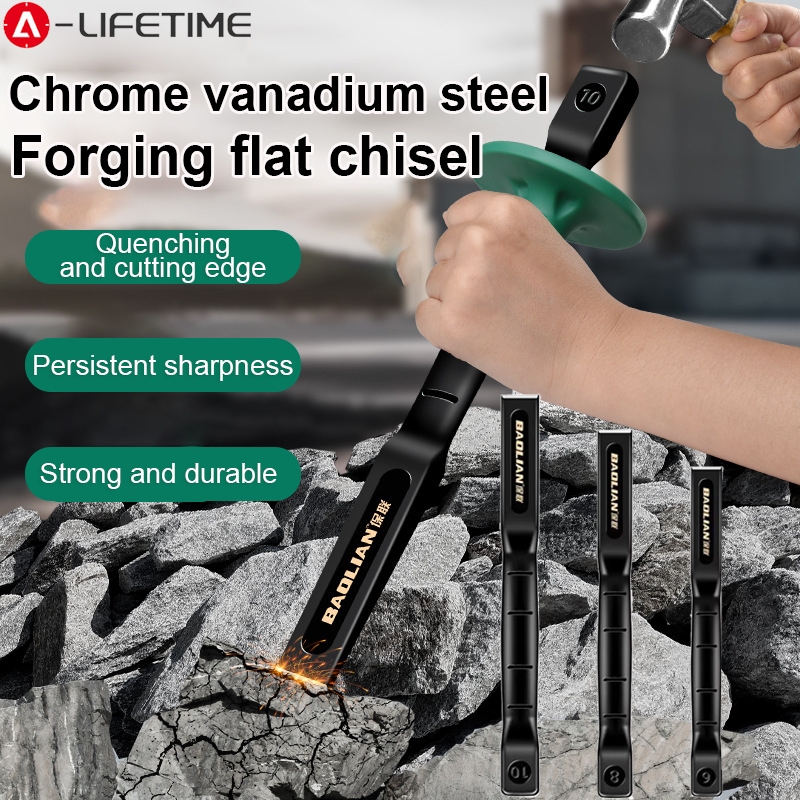 6/8/10/12 Inch CR-V Flat Stone Chisel Robust Flat Shovel With Hand ...