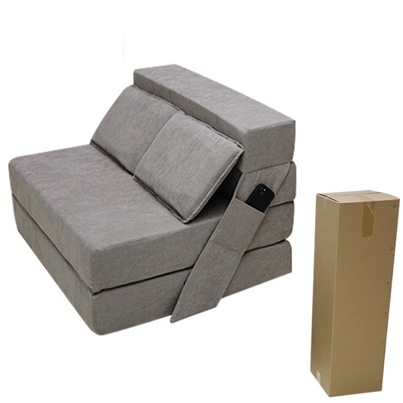 Linen Blended Folding Sofa Bed, Convertible Sofa Bed Foldable Sleeper ...