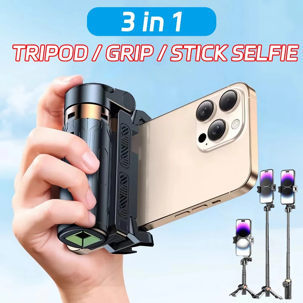 3 in1 Mini Selfie Stick Extendable Phone Grip Tripod With Bluetooth ...