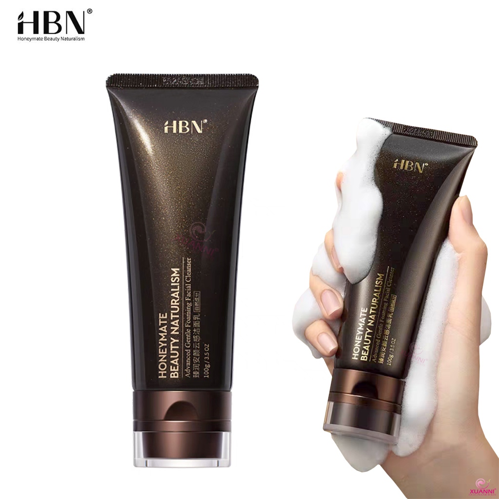 NEW HBN洁面乳 HBN Amino Acid Advanced Gentle Foaming Facial Cleanser Deep Cleansing & Pore Refining ...