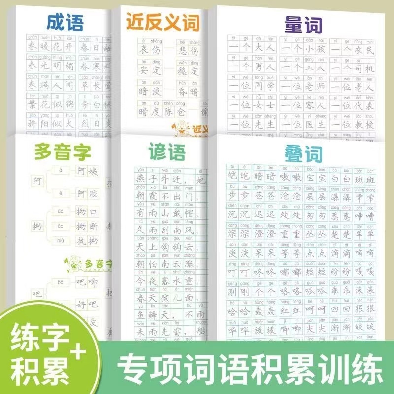 【6 Books】Chinese Idioms Calligraphy Practice Book Hanyu Hanzi ...