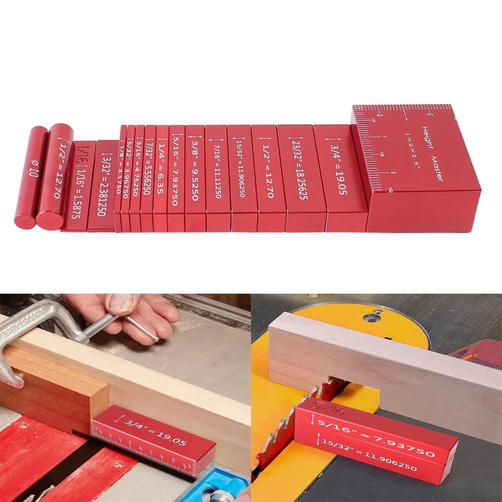 Setup Blocks Height Gauge Height Master 17pcs Precision Aluminum Setup ...