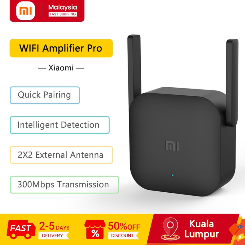 Xiaomi Wifi Signal Intensifier Pro, 2X2 External Antenna, Fast Pairing ...