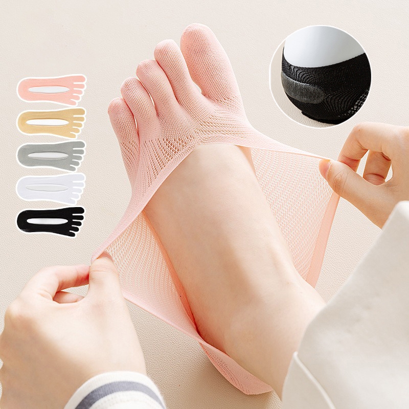RANDL SOCKS Mesh Breathable Silicone Anti-Slip Women'S Socks Five ...
