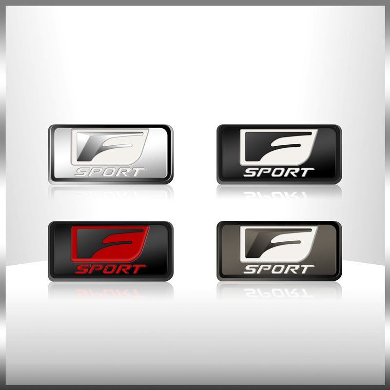 3D Badge F Sport Logo Car Steering Wheel Emblem Sticker Interior Decals ...